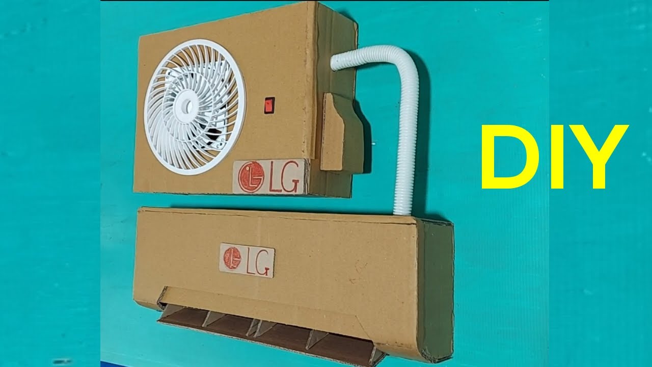 How to make a cardboard toy air conditioner | Follow the LG model ...