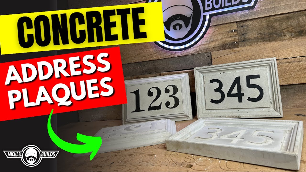 QUICK and EASY Custom Concrete Address Plaques! - YouTube