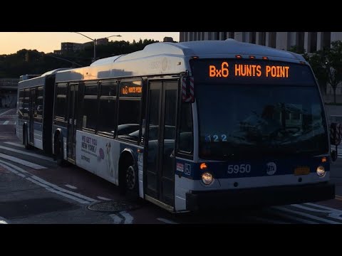 MTA NYC Bus NovaBus LFSA #5950 Bx6 - YouTube
