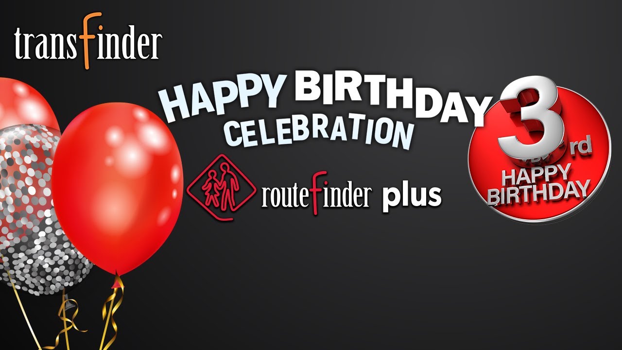 Transfinder’s Routefinder PLUS 3rd Birthday Bash - YouTube