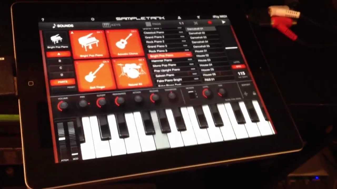 iRig / Sampletank / iPad / Digital Performer Test 1 - YouTube