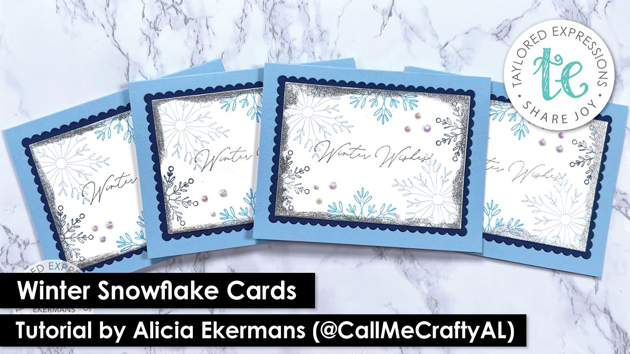 Winter Snowflake Cards | Snow Crystals Kit | @CallMeCraftyAl ...