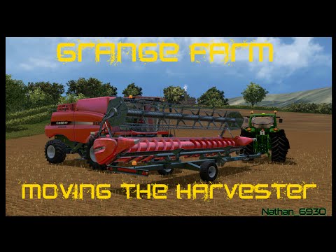 Moving the Combine on Grang Farm - YouTube