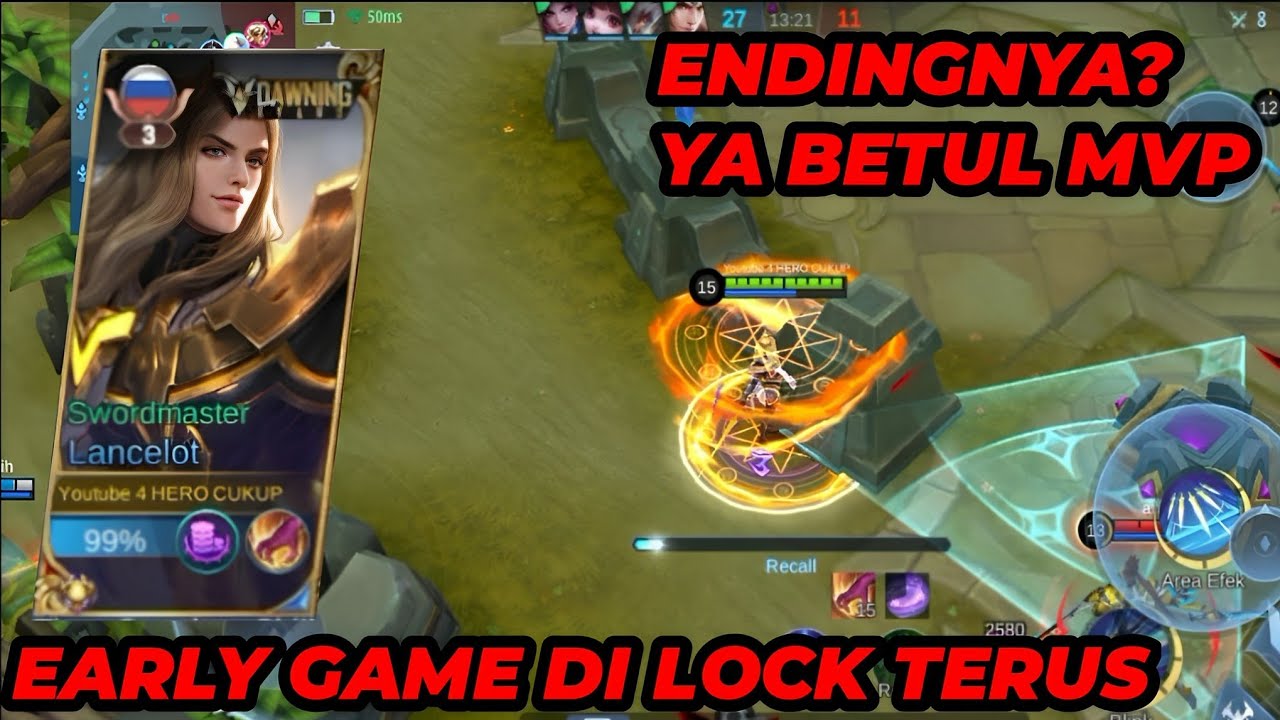 EARLY GAME DI LOCK TERUS AKHIR GAME MVP | 4 HERO CUKUP - YouTube