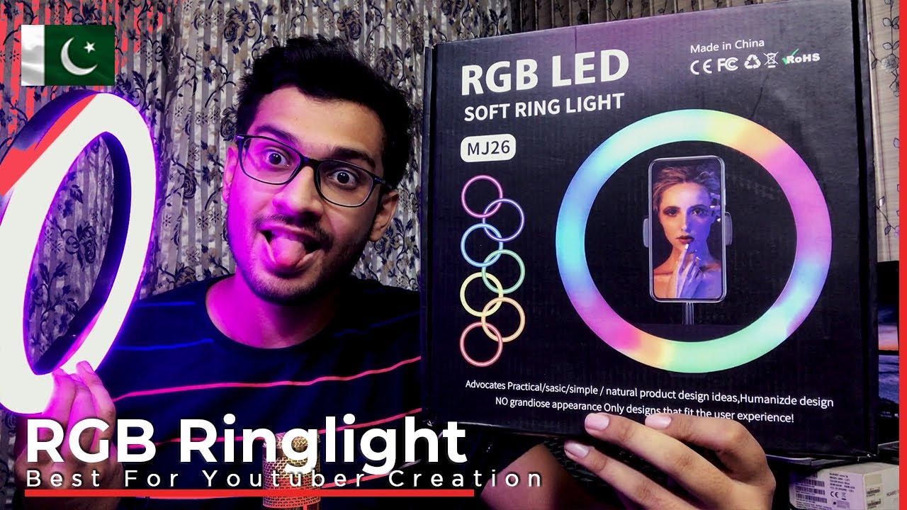 26cm LED RGB Ringlight 20+ Modes Ring Light For Youtube And Tiktok ...