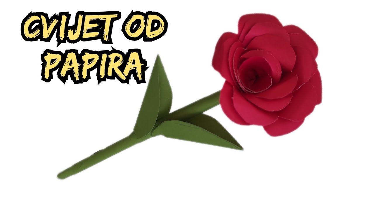 CVIJET OD PAPIRA - KAKO NAPRAVITI CVIJET OD PAPIRA BRZO I JEDNOSTAVNO # ...