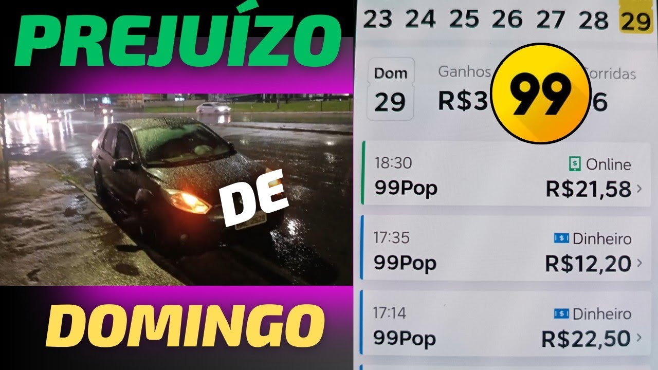 Deu tudo errado no domingo #99pop #motorista99pop #99uber indrive - YouTube