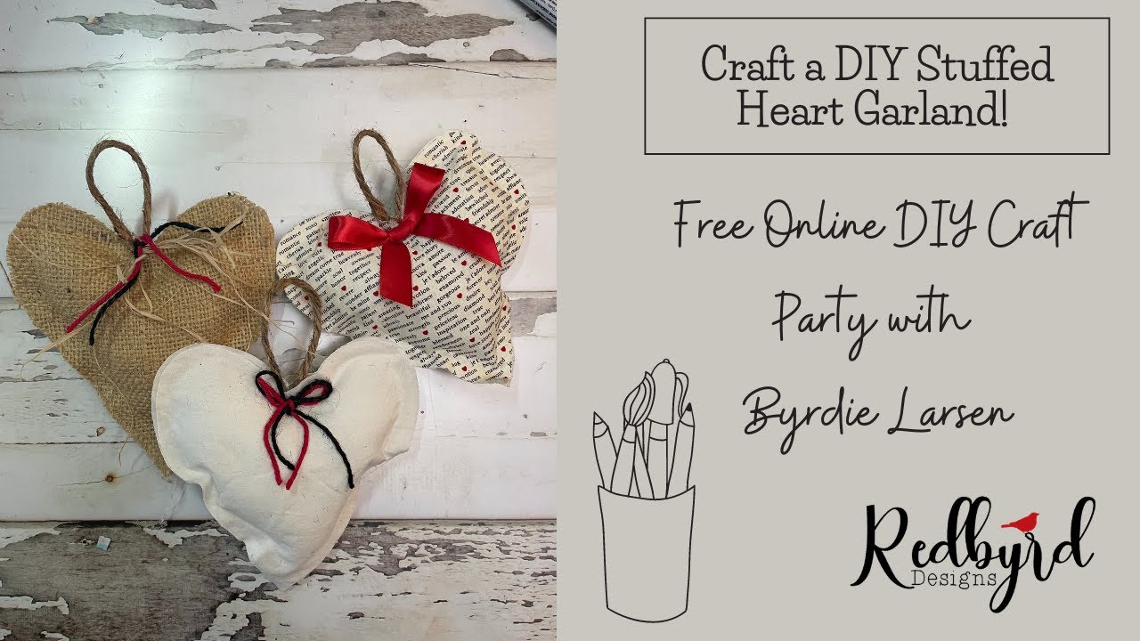 Craft a DIY Stuffed Heart Garland! - YouTube