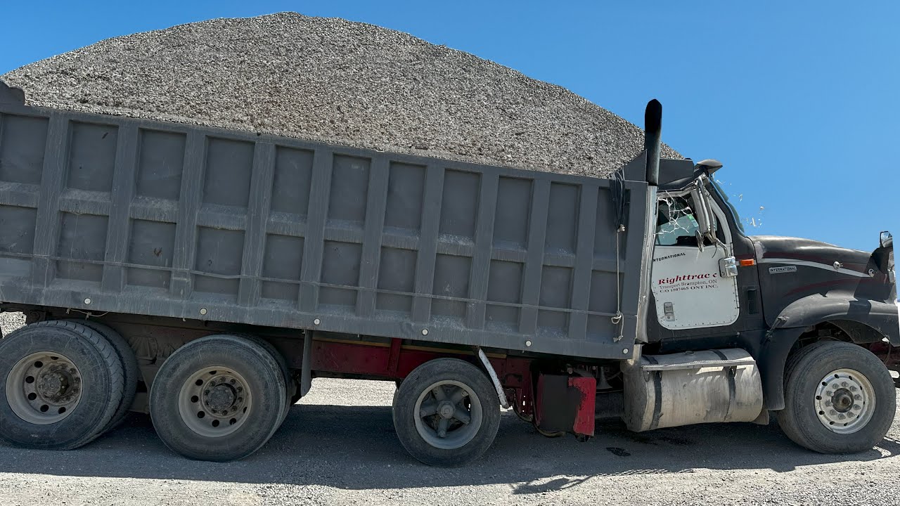 Trucks offloading Materials / Barge S6.E2 - YouTube