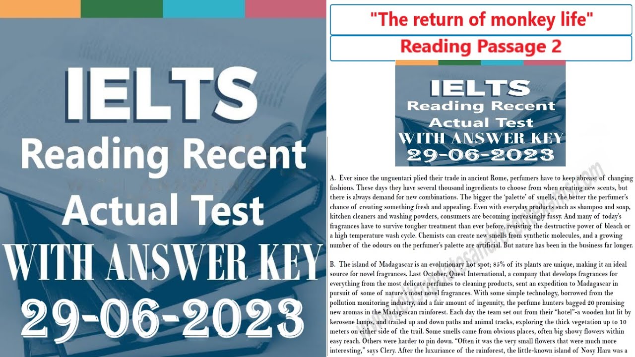 29 June 2023 IELTS Reading | The return of monkey life | Reading ...