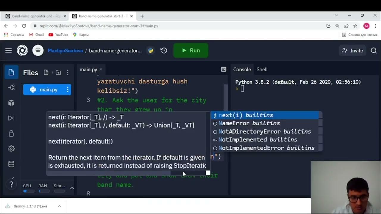 1.9 Python| Tashkilot nomini yaratuvchi dastur (1-kunning eng asosiy ...