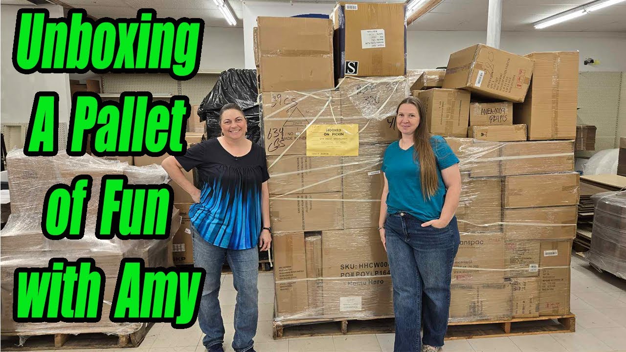 Unboxing a pallet of Fun items With Amy! Check out the Cool items we ...