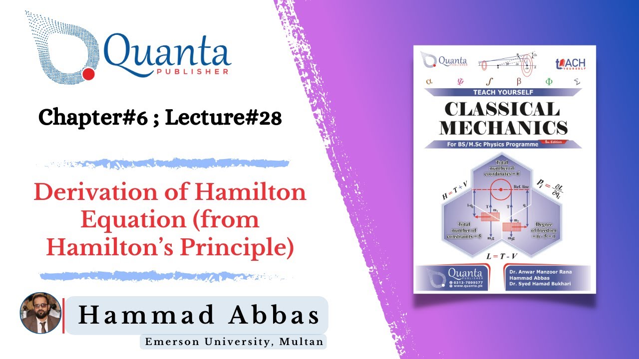 "Derivation of Hamilton Equation (from Hamilton’s Principle ...