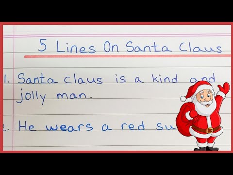 5 Lines On Santa Claus || Santa Claus || Few lines about Santa Claus ...