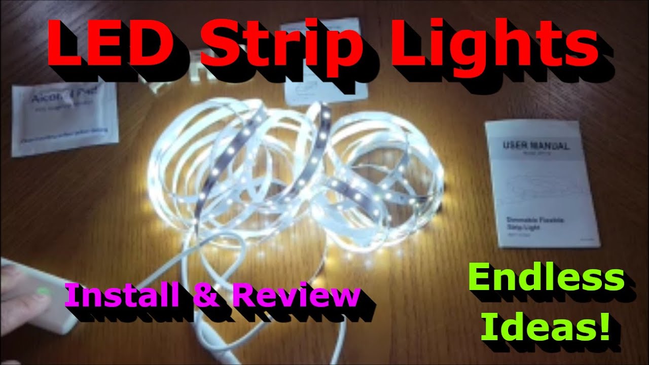 Install & Review - LED Strip Lights - Endless Ways To Use! - YouTube