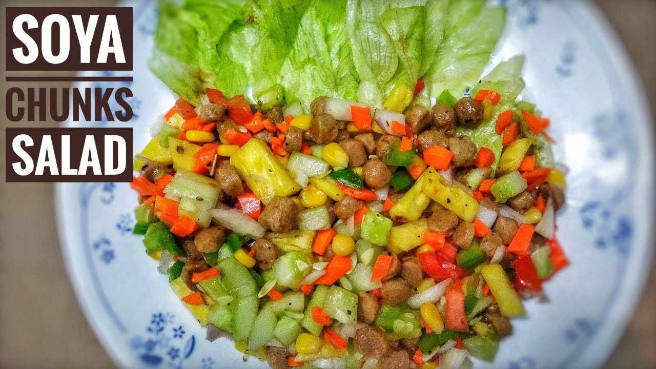 Healthy Salad: Soya Chunks Salad||Veg Protein Salad - YouTube