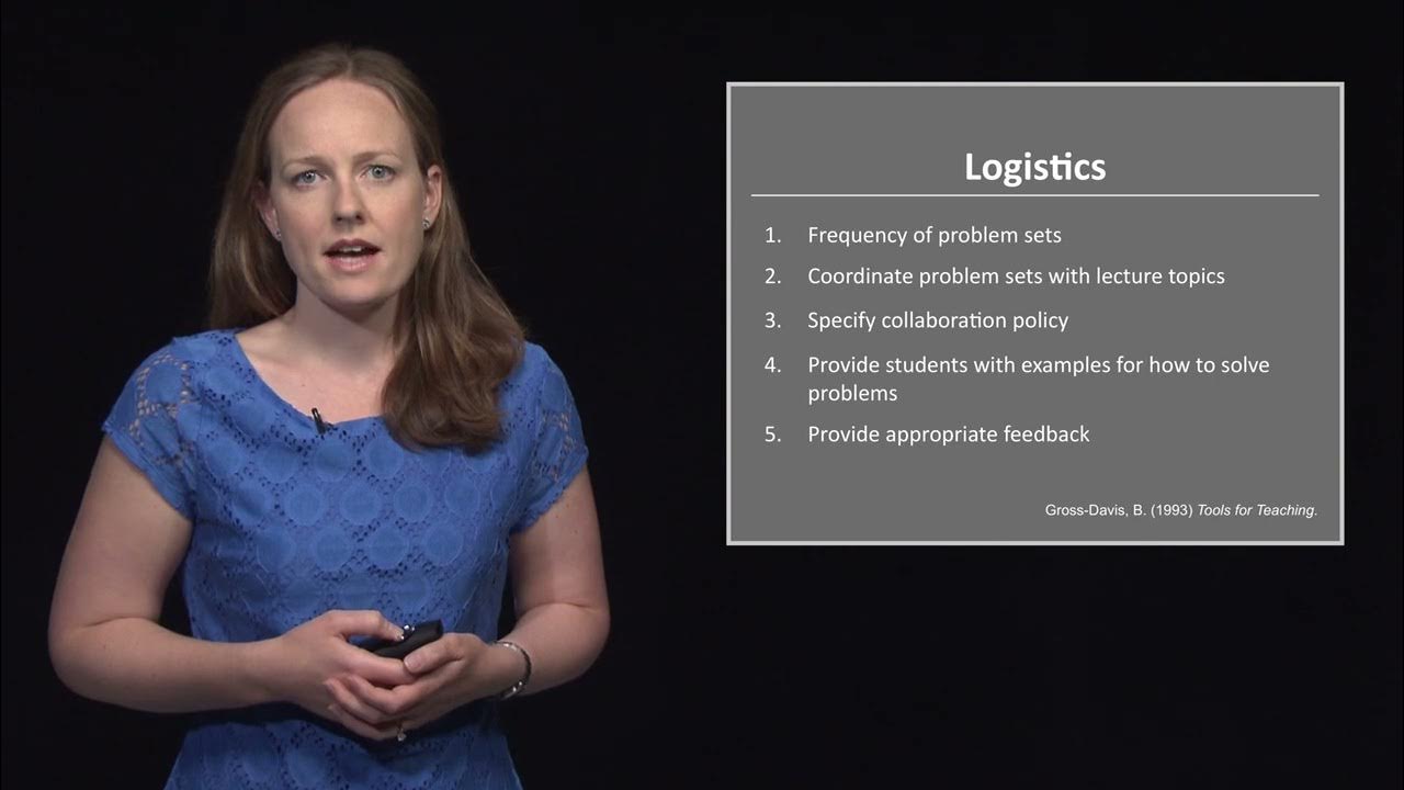 Logistics and Development, Constructing Effective Assignments, Problem Sets and Exam Questions ...