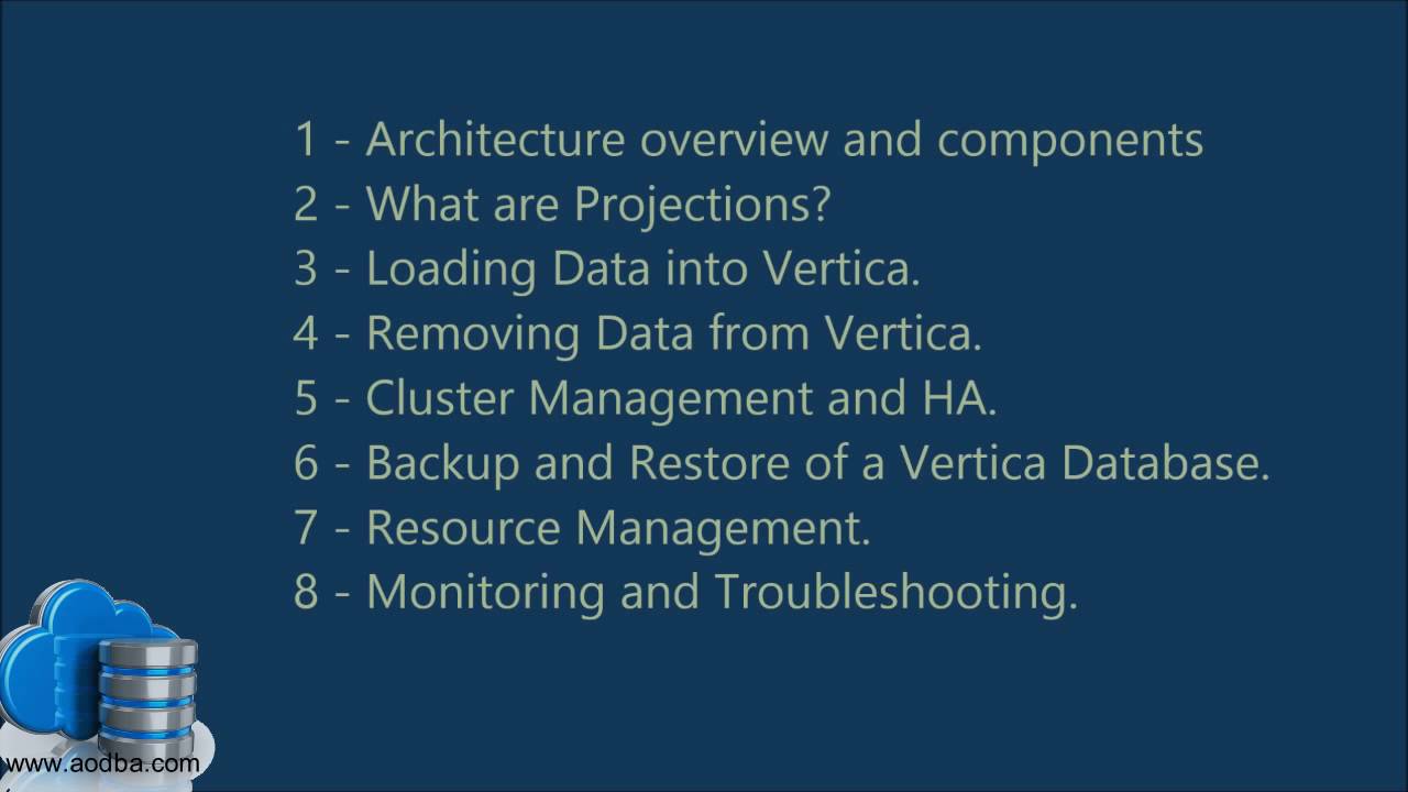 Vertica Database Series Training Intro - YouTube