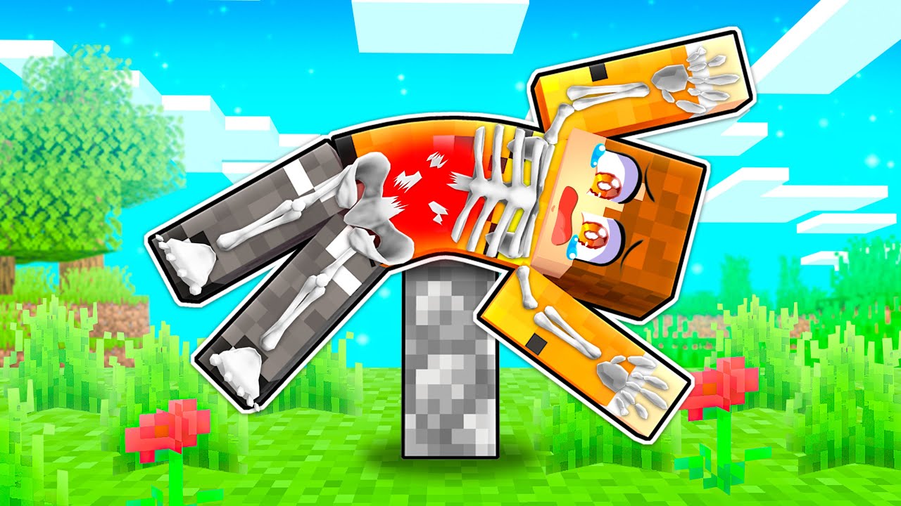 ZŁAMAŁEM SOBIE WSZYSTKIE KOŚCI i STAŁO SIE TO... w Minecraft ...