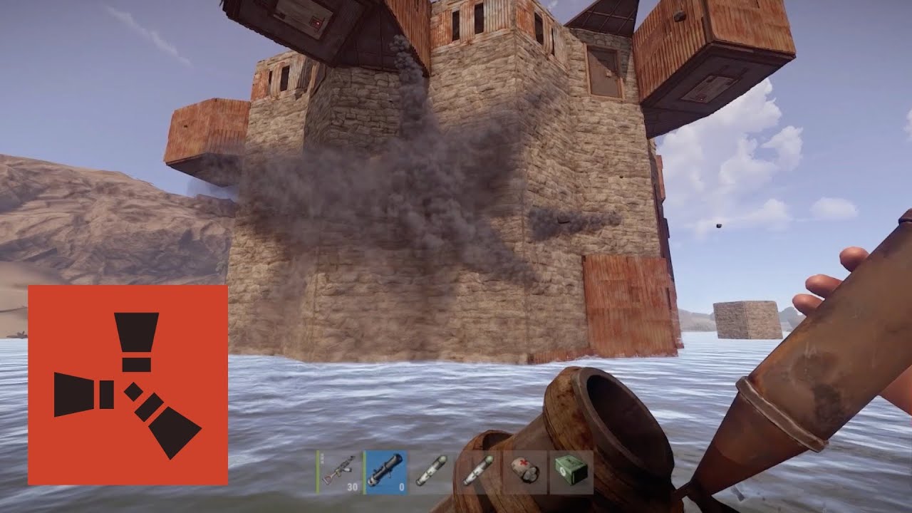 Rust Raids: Raiding a Geometric Base - YouTube