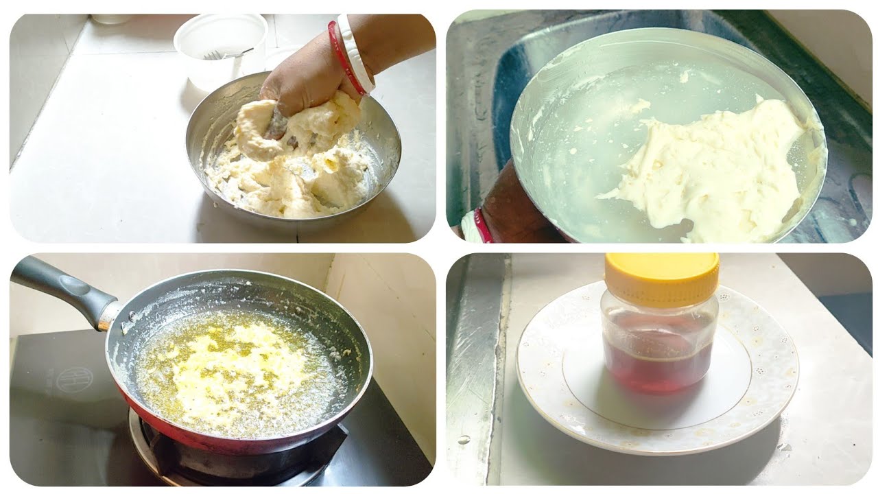 দুধের সর দিয়ে বাসায় যেভাবে তৈরি করলাম ঘি// How to make pure ghee at ...