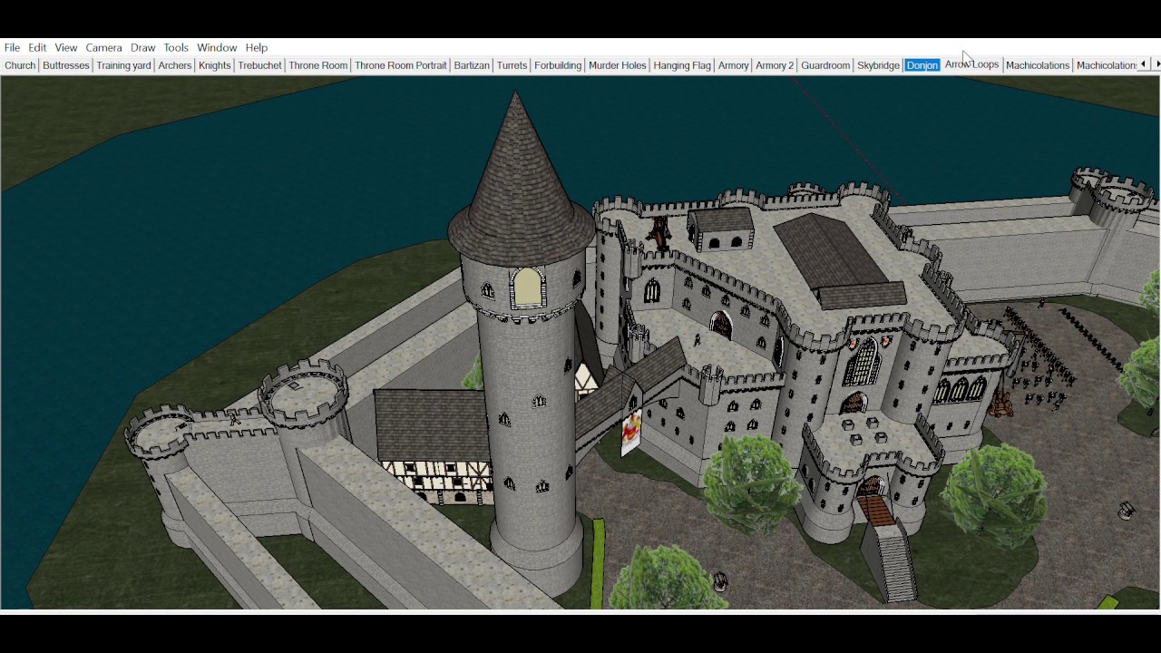 Harborough Castle | SketchUp Castle Showcase - YouTube