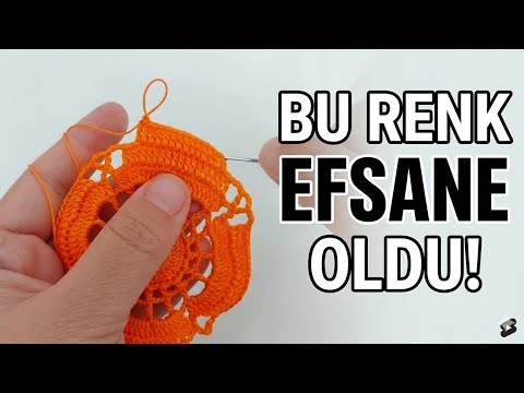 Bu Modele Bu Renk EFSANE oldu! Sadece zincir ve trabzanlarla kare salon takımı yapalım! #crochet 
