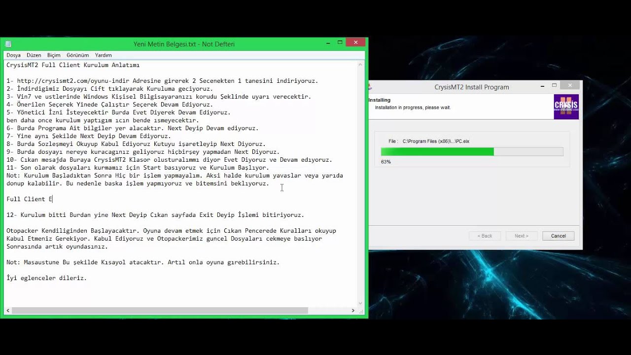 CrysisMT2 Full Client Kurulumu - YouTube