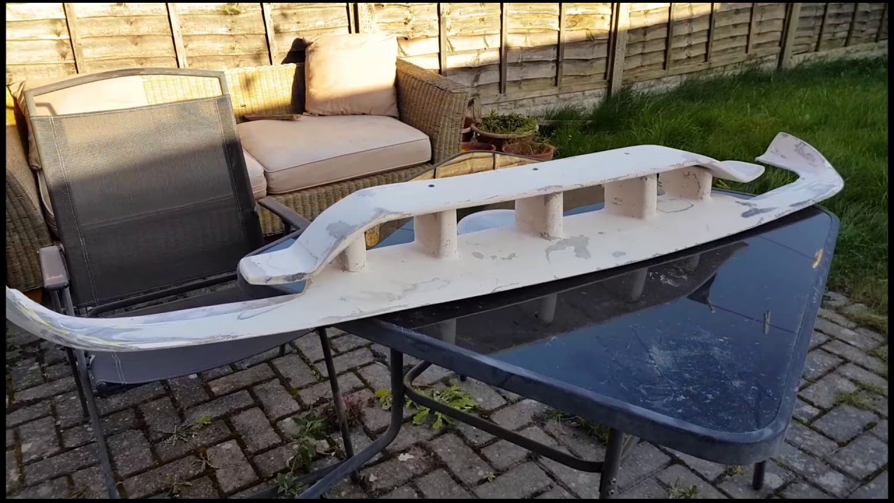 41 - Front splitter flatting, filling and shaping - YouTube