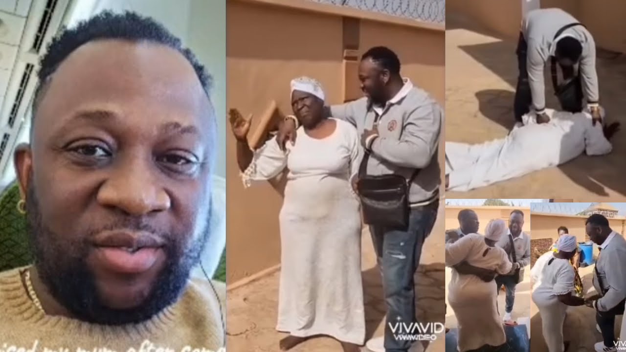 Actor Tayo Adeleye’s Mother Roll On The Floor & Shed Tears As He ...