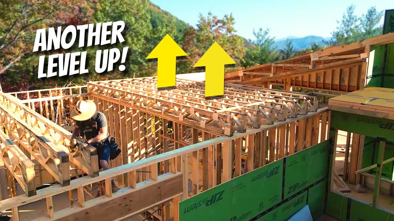 Construction of a MEGA sized Modern Home PT 48 | Framing Another Floor ...