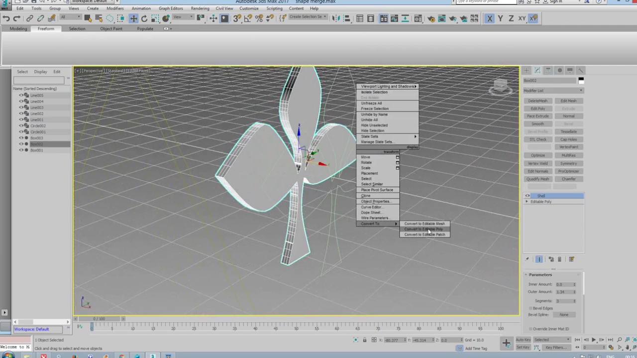3ds Max 2017 Shape Merge Tutorial YouTube 3ds-max-2017-shape-merge-tutorial-youtube
