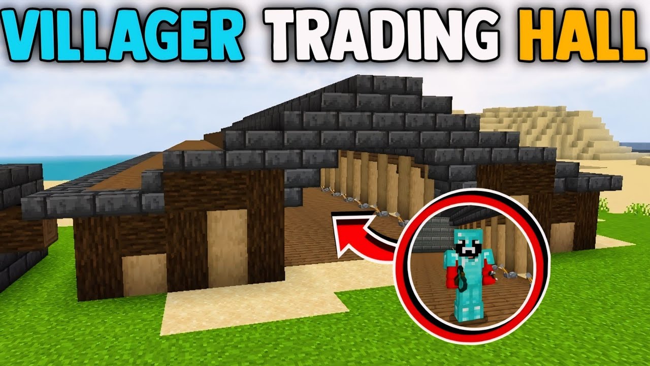 Minecraft trading hall | build a trading hall | villager trading hall ...