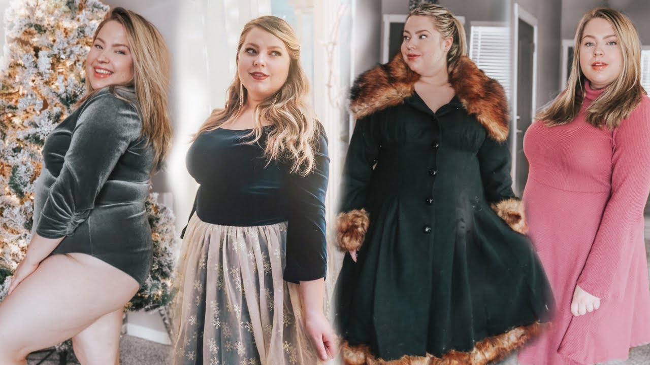 Modcloth Holiday Try On Haul Plus Size Winter Fashion Youtube