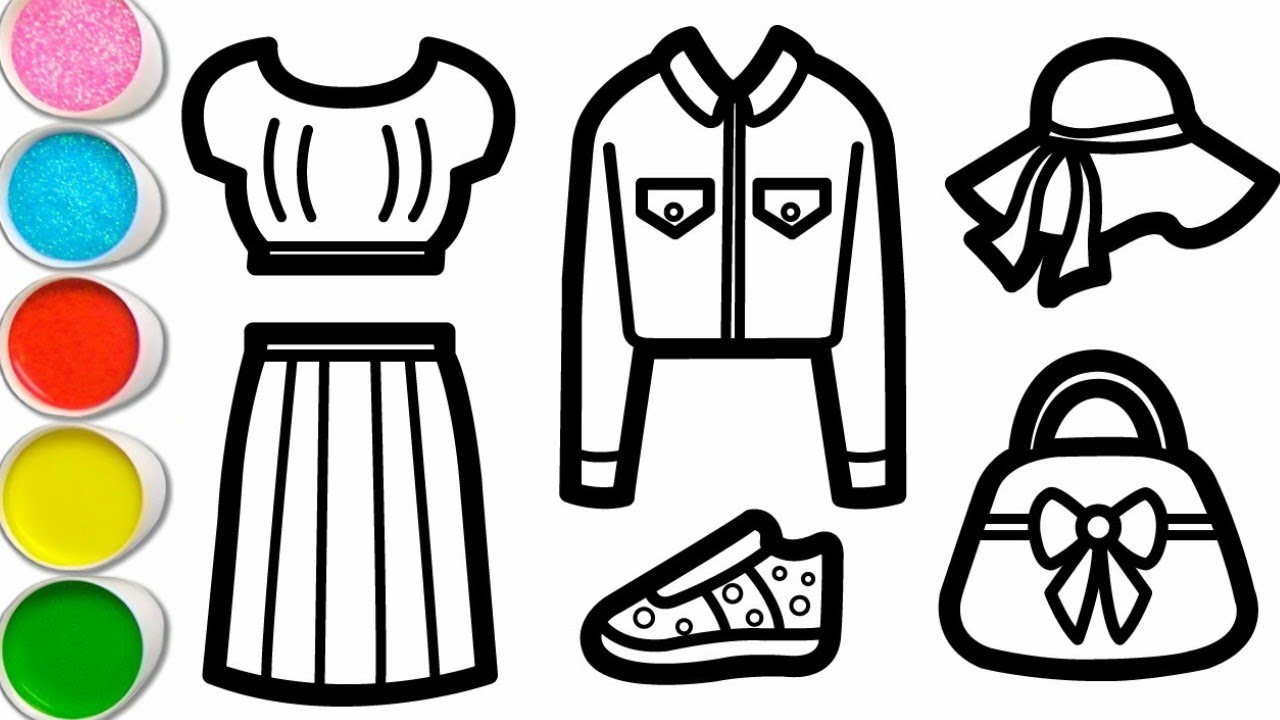 Draw a Picture of Fashion Drawing, Coloringand Painting For Kids and ...