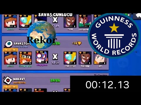 YENİ DÜNYA REKORU 💪🏻💪🏻(Brawl stars EN hızlı maç bitirme rekoru 12 saniye)