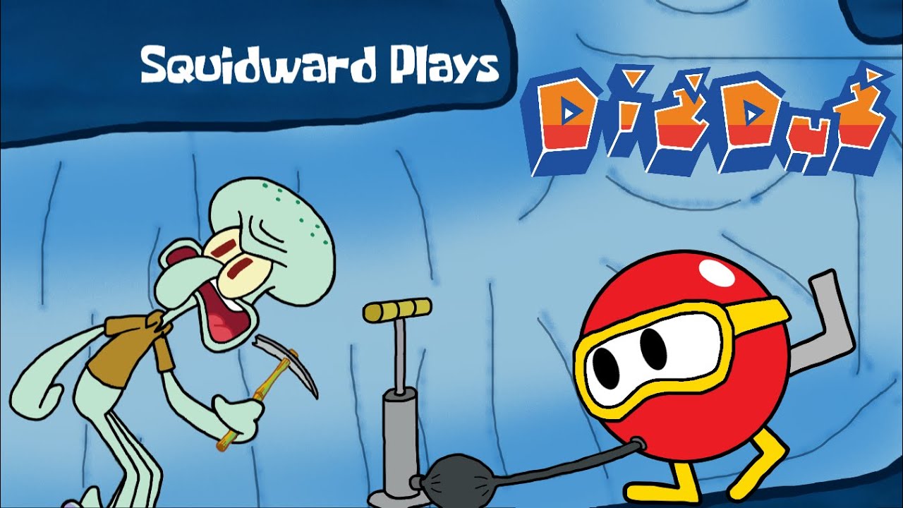 Squidward Plays Dig Dug: Retro Special - YouTube