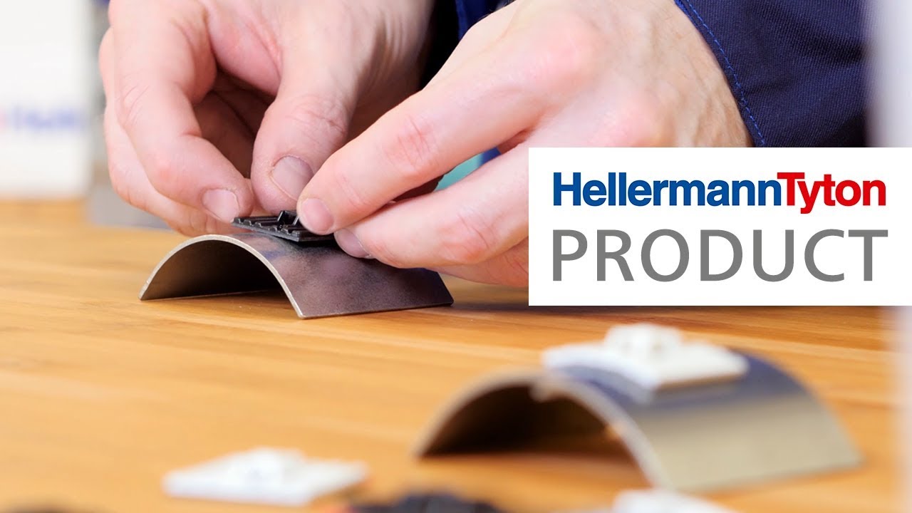 Cable Tie Mount FlexTack: for round and angled surfaces - YouTube