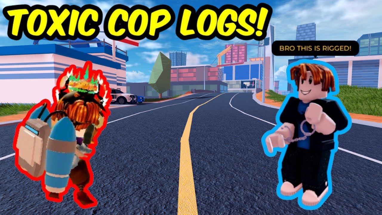 TRYHARD TOXIC COP LOGS FRONT OF ME & RAGE QUITS! | Roblox Jailbreak ...