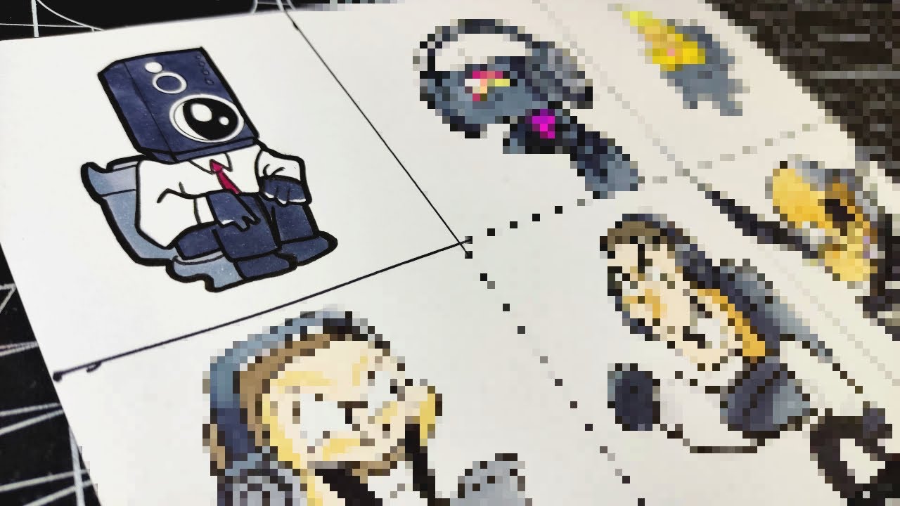 DIBUJO los PERSONAJES de SKIBIDI TOILET capitulo 61 - 62 pero CUTE ...