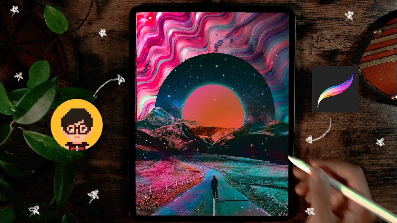 🍬 How to design Digital Surreal Collage Poster using Procreate Ipad Pro ...