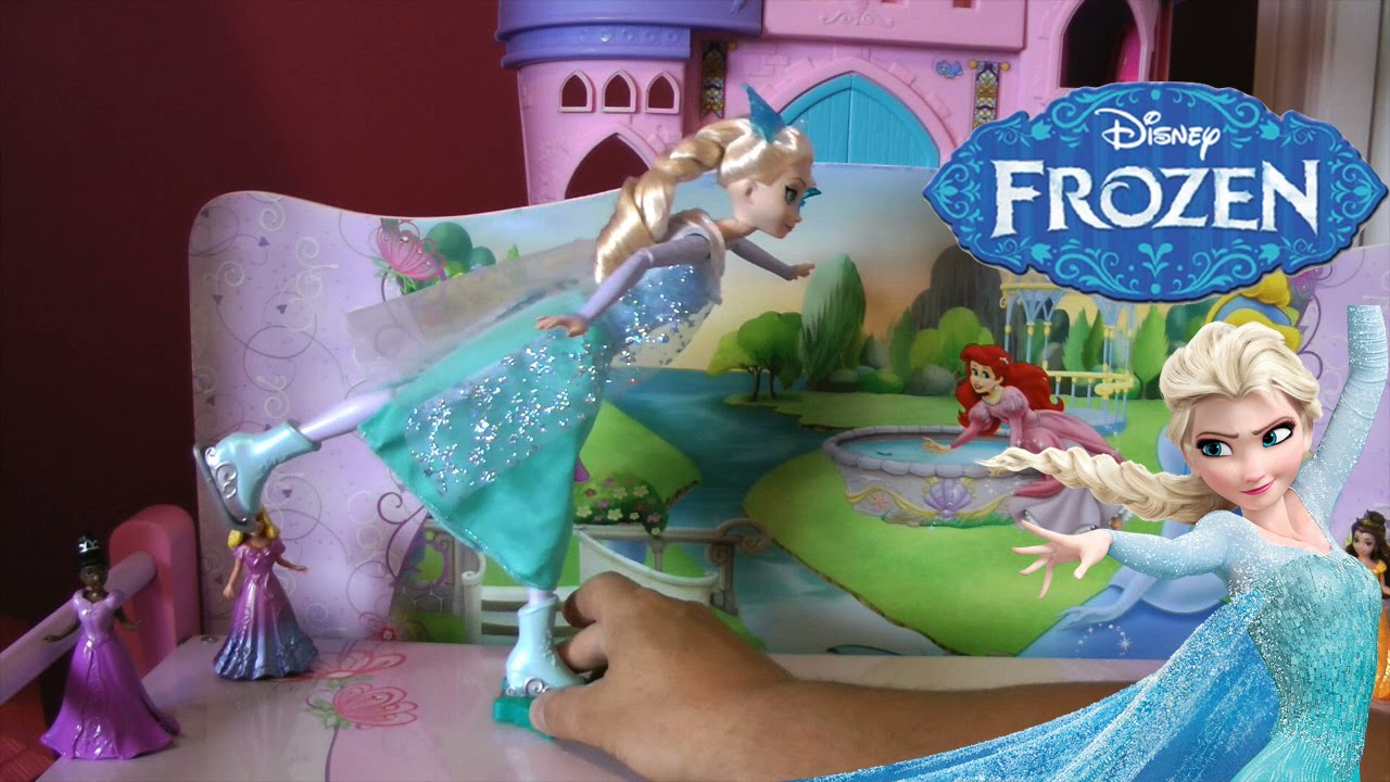 Ice Skating Elsa toy doll from Disney Frozen review unboxing - YouTube