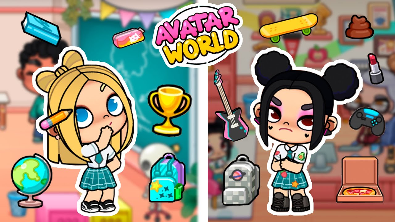 Good Student VS Bad Student 💛💚💙 Avatar World Story 🌍 - YouTube
