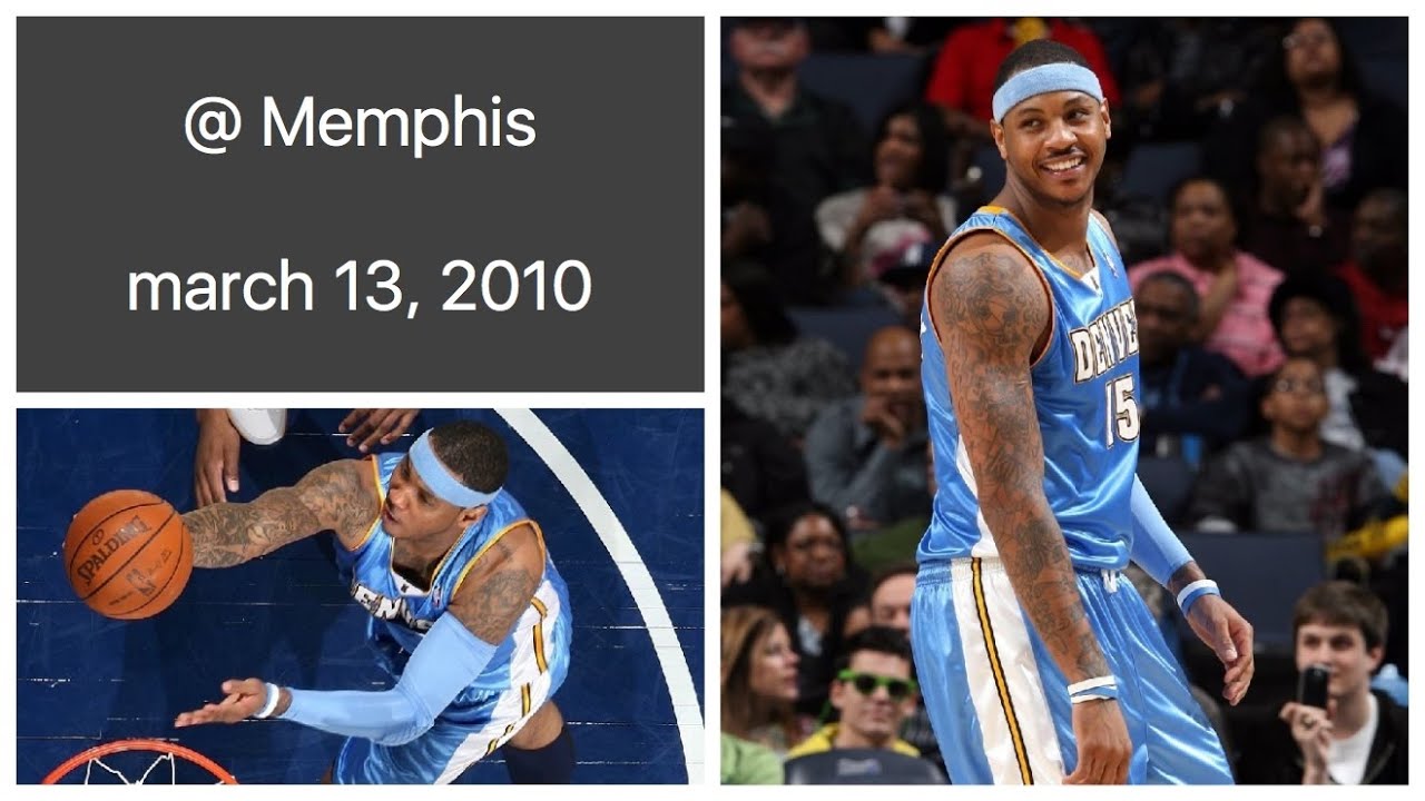 Carmelo Anthony 24 pts @ Memphis Grizzlies Highlights (march 13, 2010 ...