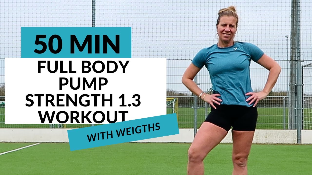 50 MIN BODY PUMP Workout.- Strength & Toning Workout with Weights - YouTube