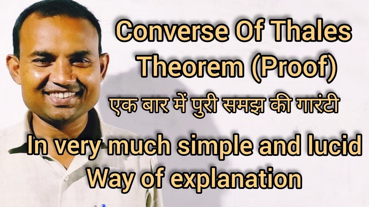 Converse Of Thales Theorem Or BPT Basic Proportionality Theorem Proof ...