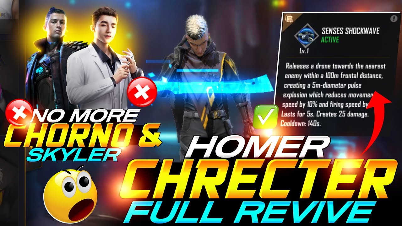 FREE FIRE HOMER CHARACTER ABILITY TEST | HOMER CHARACTER IN FREE FIRE ...