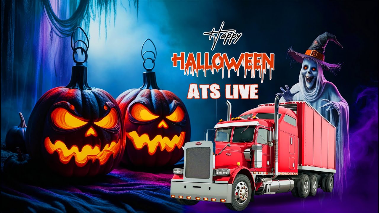 🕯️ Ghostly Deliveries! | ATS Halloween Trucking Fun 🚛👻 #ats #livestream ...