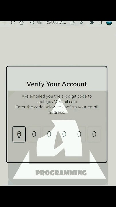 Create VERIFY your account using HTML and CSS #shorts - YouTube
