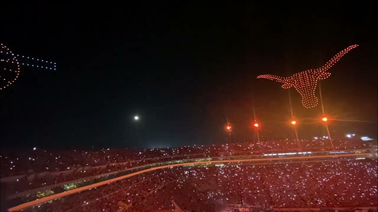 Texas Longhorns Drone/Fireworks Show (10/19/24 Game: #1 Texas vs. #5 Georgia) - YouTube